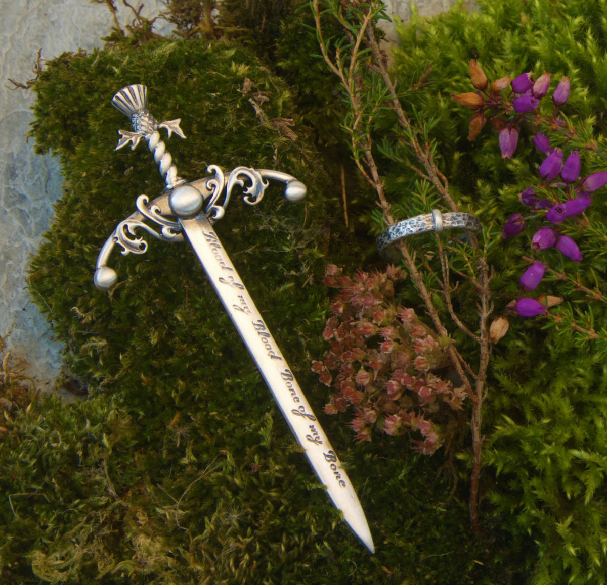 Outlander Sterling Silver Kilt pin - Ogham Jewellery