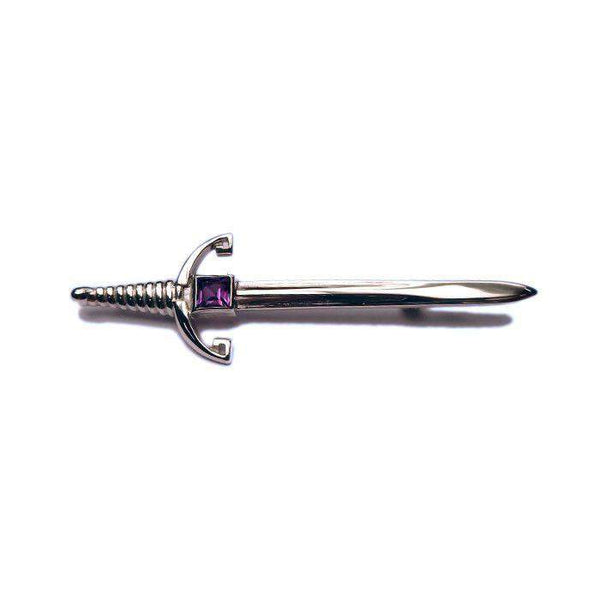 Sterling Silver And Gemstone Kilt Pin - 876 - Ogham Jewellery